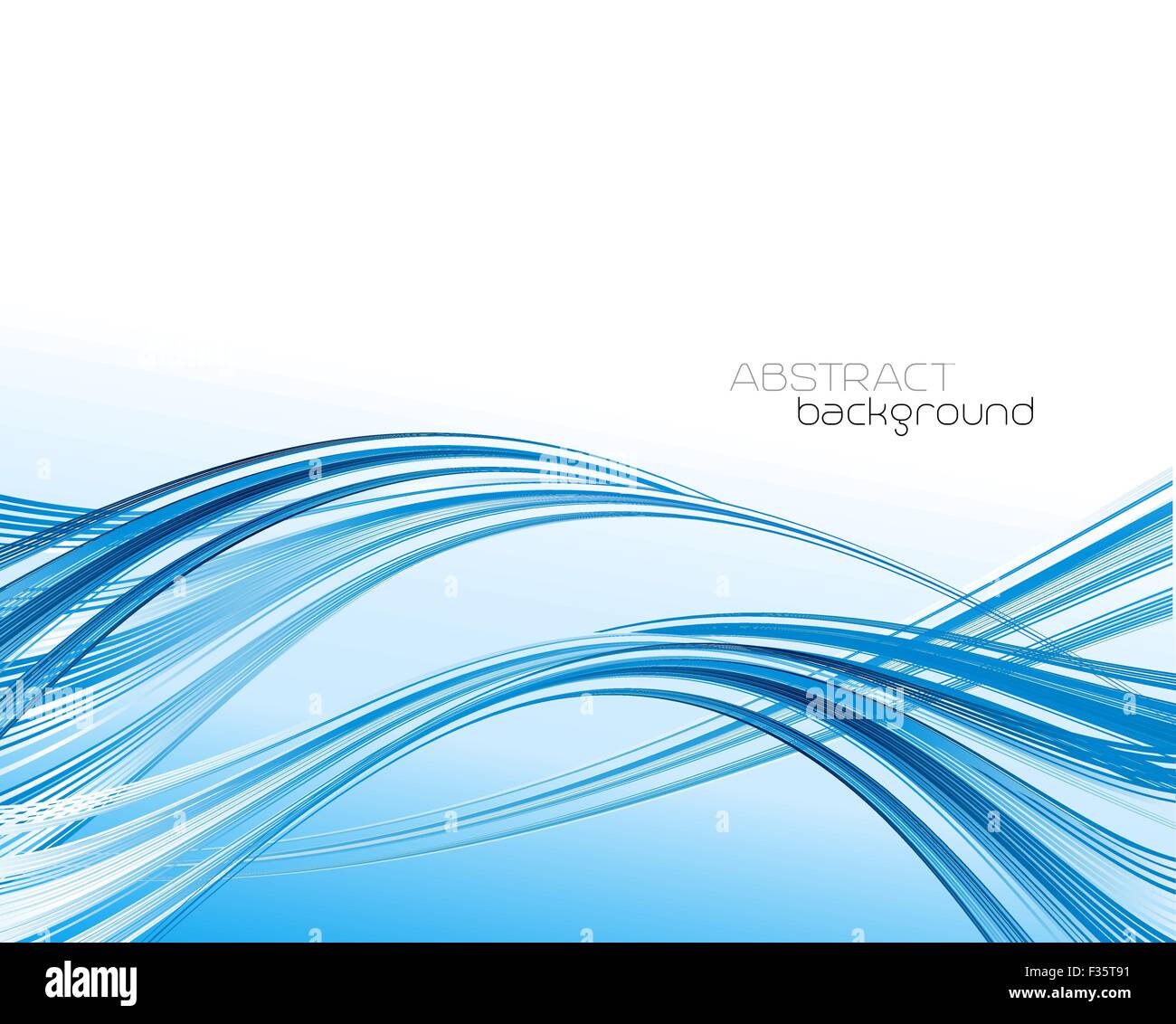 Abstract template background with blue curved wave Stock Vector Image ...