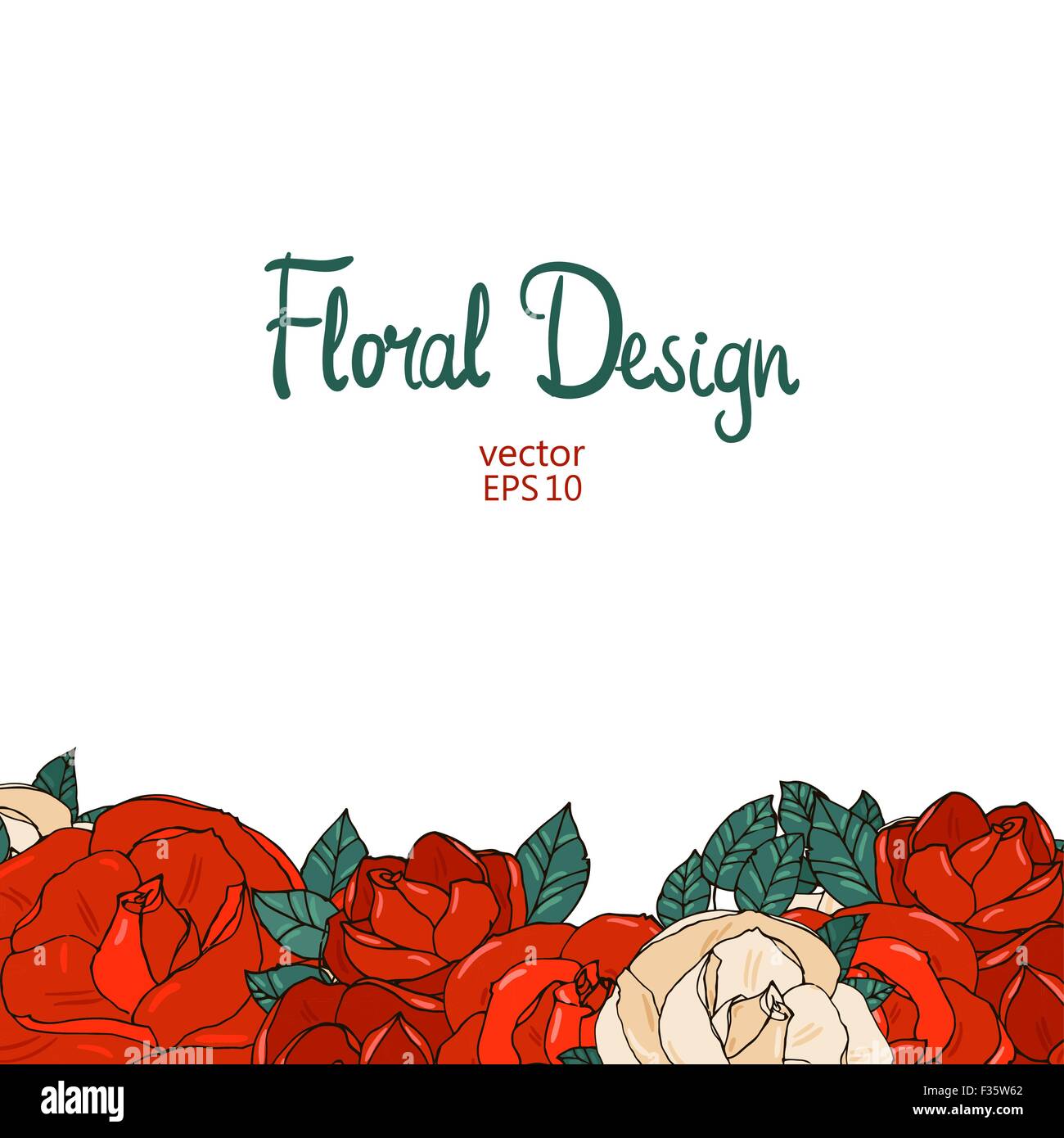 Vintage border with roses Stock Vector Image & Art - Alamy