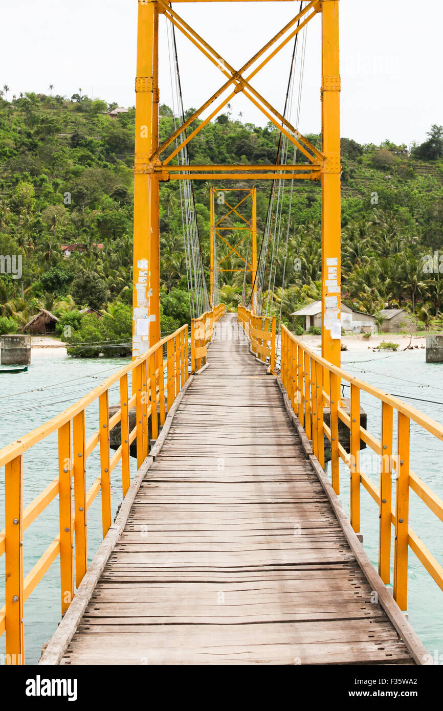 Small bridge in indonesia Stock Photo - Alamy
