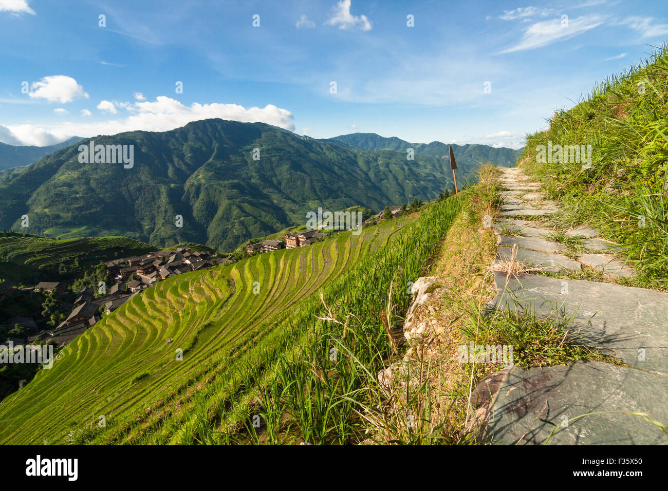 Longsheng rice terraces guilin china landscape Stock Photo - Alamy