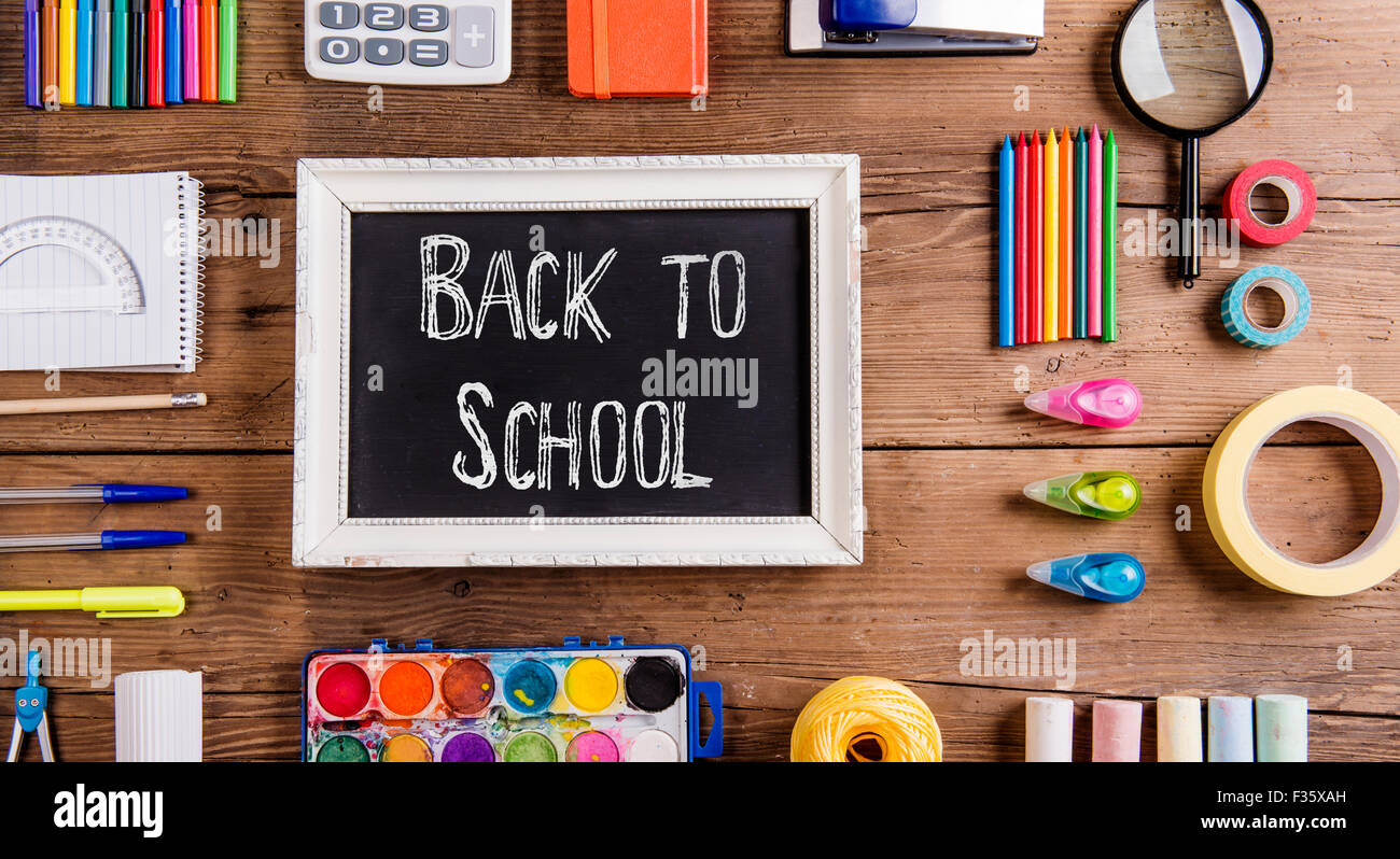 Back to school composition Stock Photo - Alamy