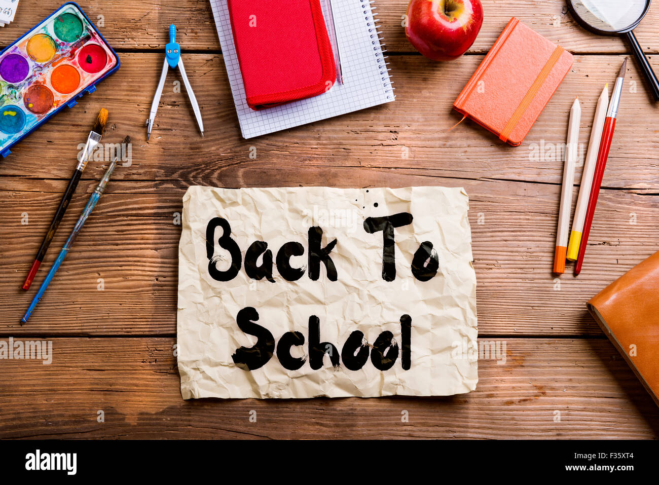 Back to school composition Stock Photo - Alamy