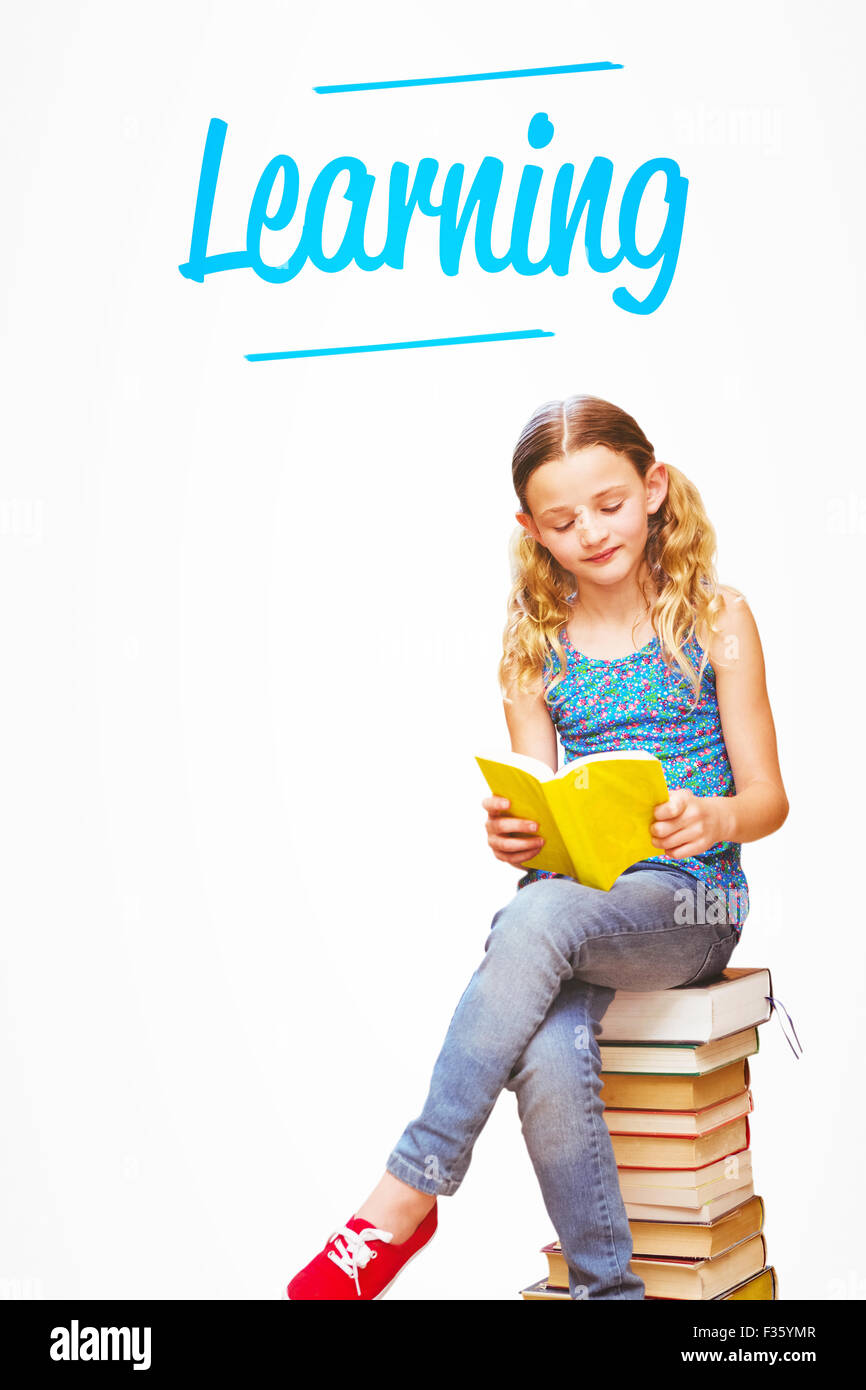 Learning against white background with vignette Stock Photo - Alamy