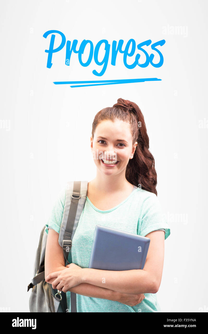 Progress against white background with vignette Stock Photo - Alamy