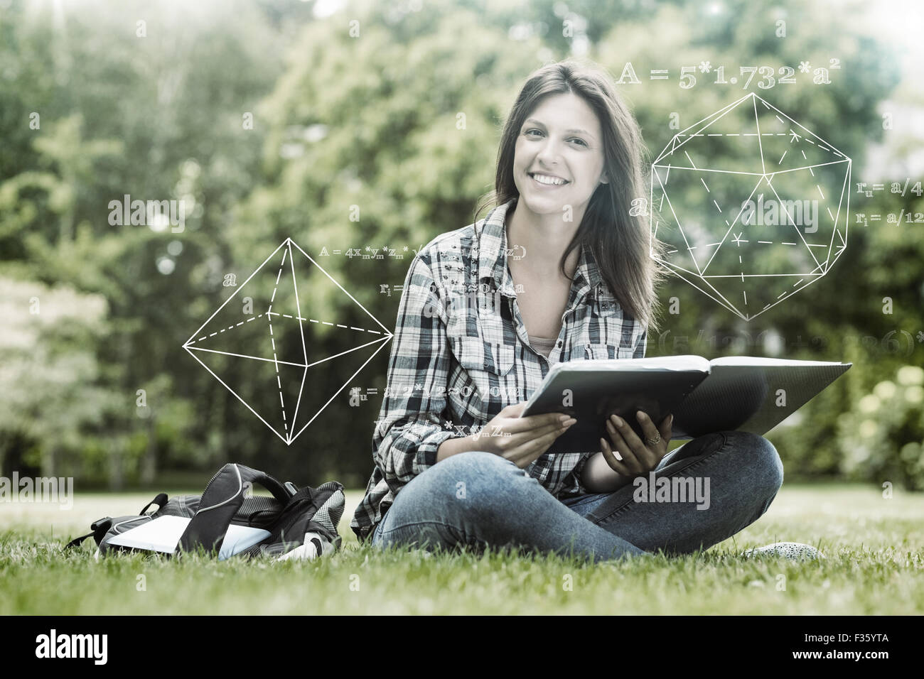 Composite image of geometry problem Stock Photo - Alamy