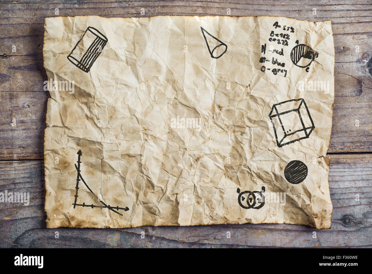 Wrinkled paper text background hi-res stock photography and images - Alamy