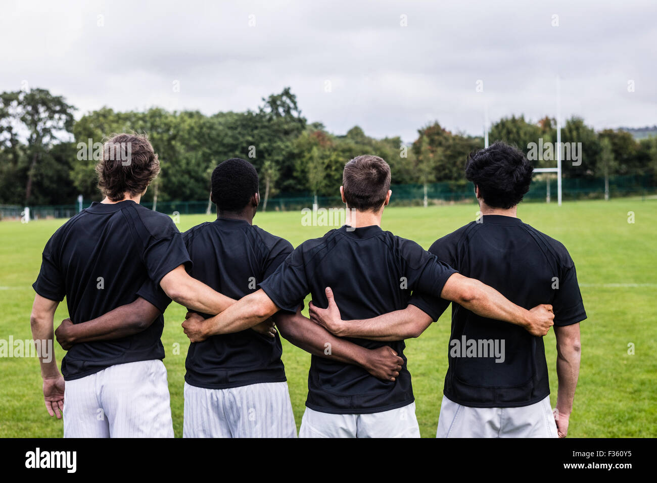 Rugby players standing together before match Stock Photo - Alamy