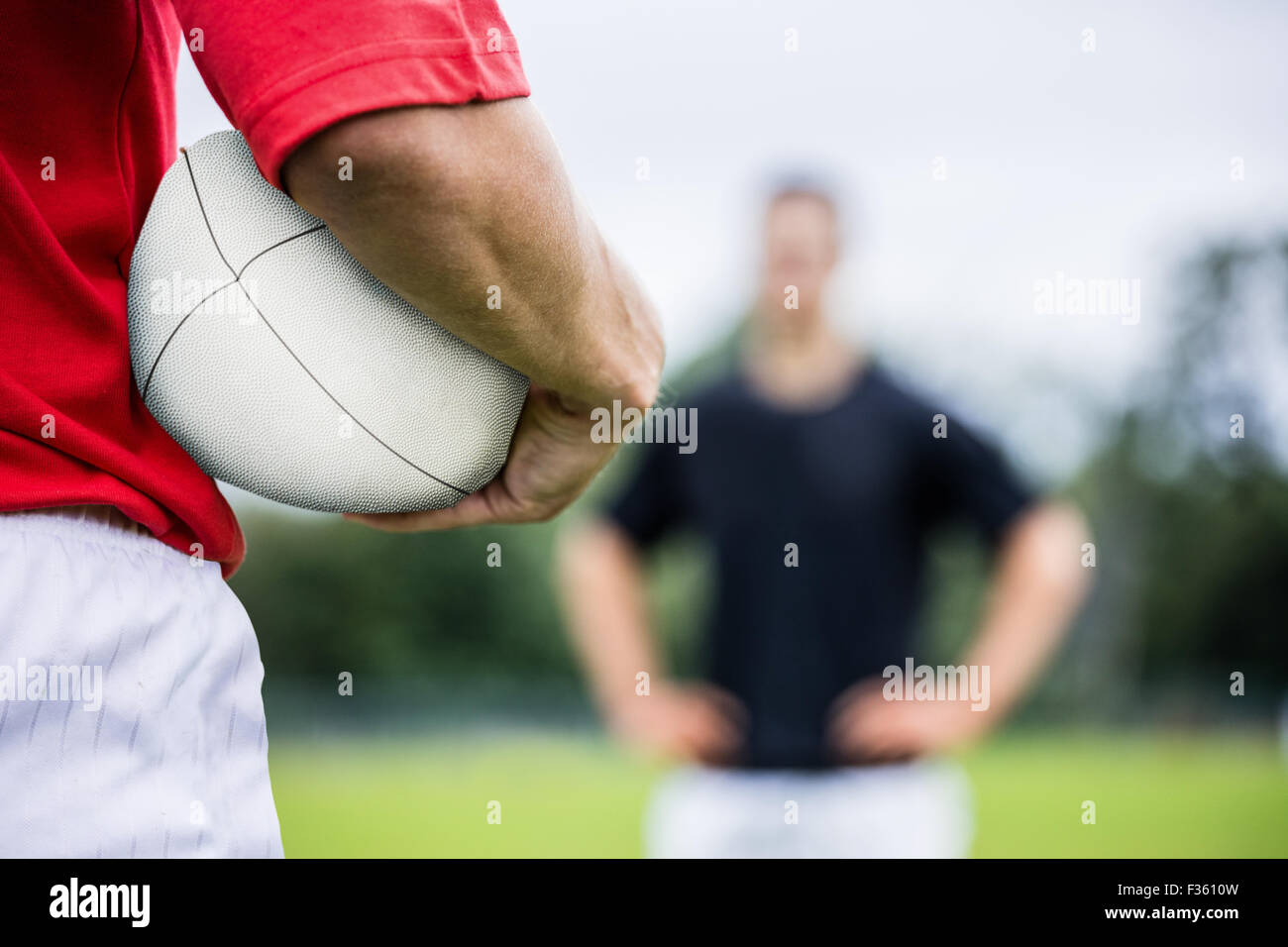 Rugby players playing a match Stock Photo - Alamy