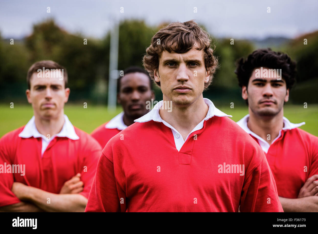 Tough rugby players ready to play Stock Photo - Alamy