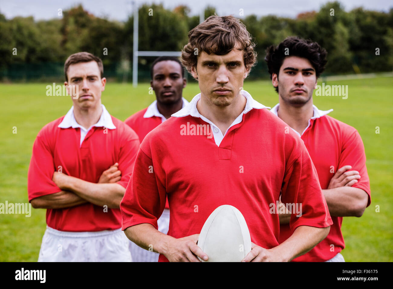 Tough rugby players ready to play Stock Photo - Alamy