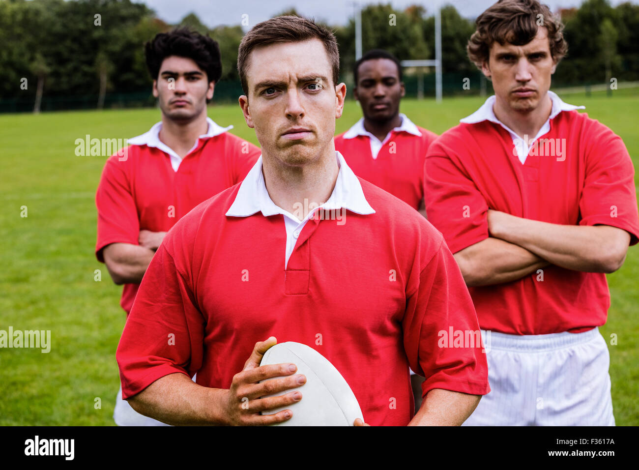 Tough rugby players ready to play Stock Photo - Alamy