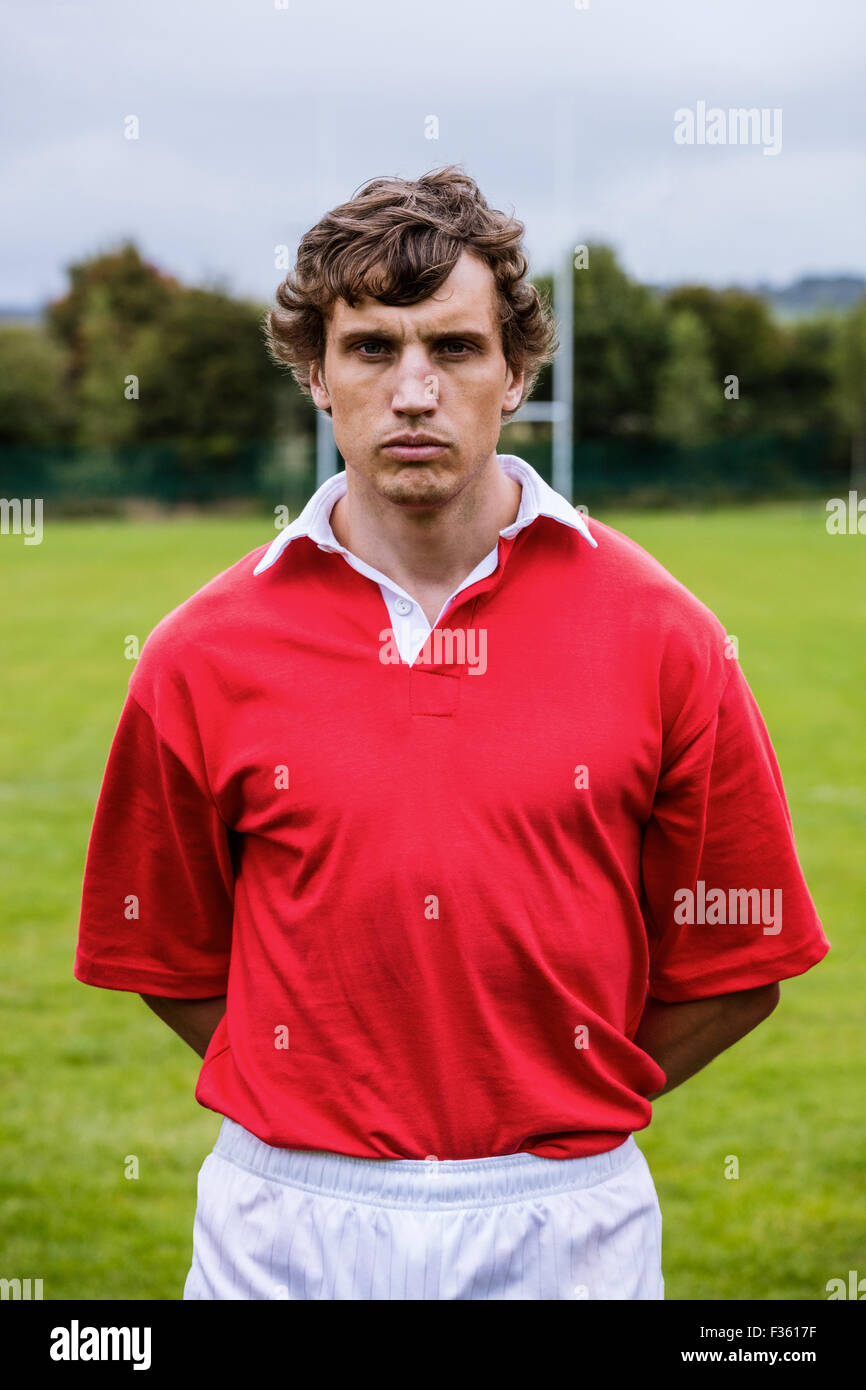 Tough rugby player ready to play Stock Photo - Alamy