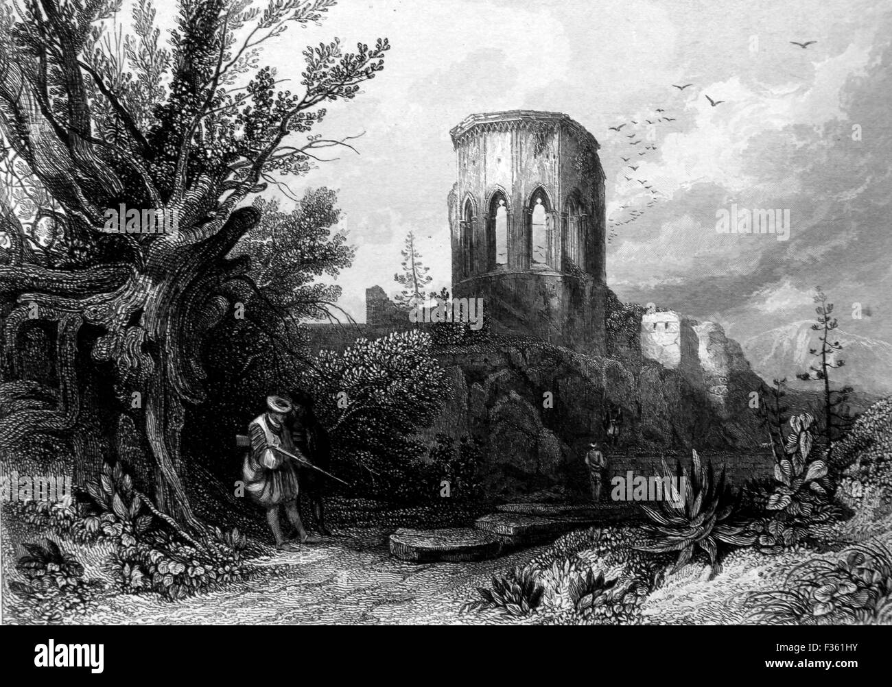 Samaria; Black and White Illustration from Landscapes of the Bible ...