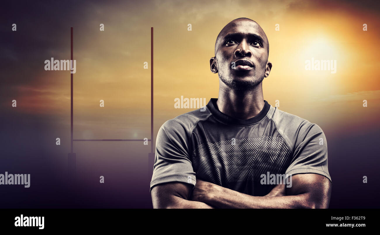 Muscular rugby player arms hi-res stock photography and images - Alamy