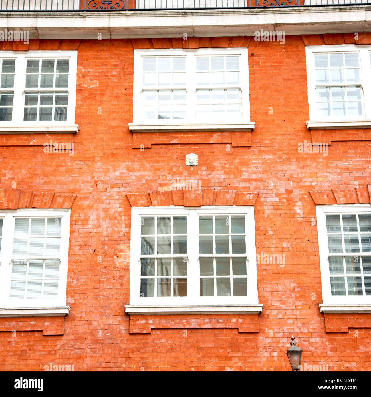 in europe london old red brick wall and historical window Stock Photo ...