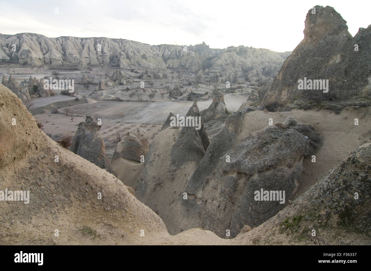 Beautifully surreal landscape in Cappadocia, Central Anatolia, Turkey ...
