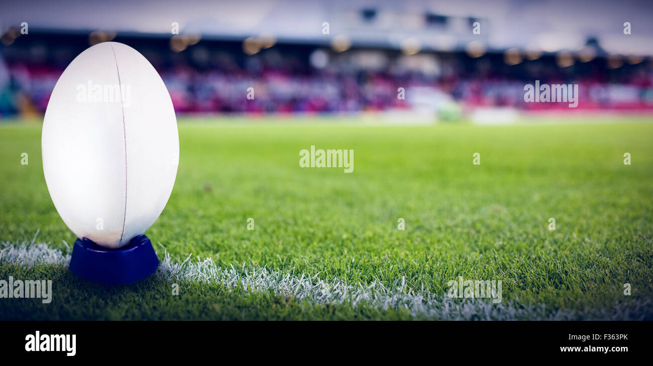 Composite image of rugby ball Stock Photo - Alamy