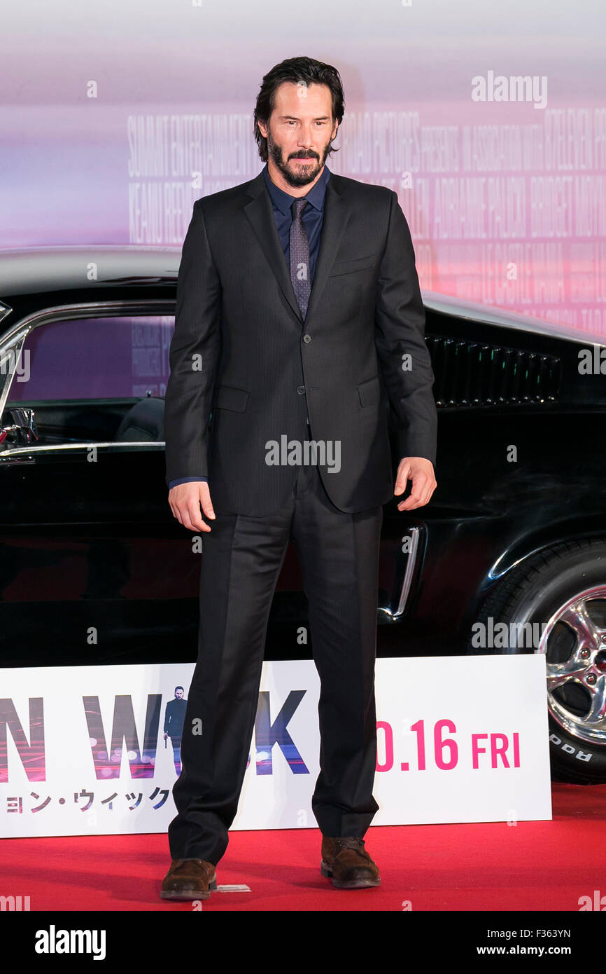 Tokyo, Japan. 30th September, 2015. Canadian actor Keanu Reeves poses ...