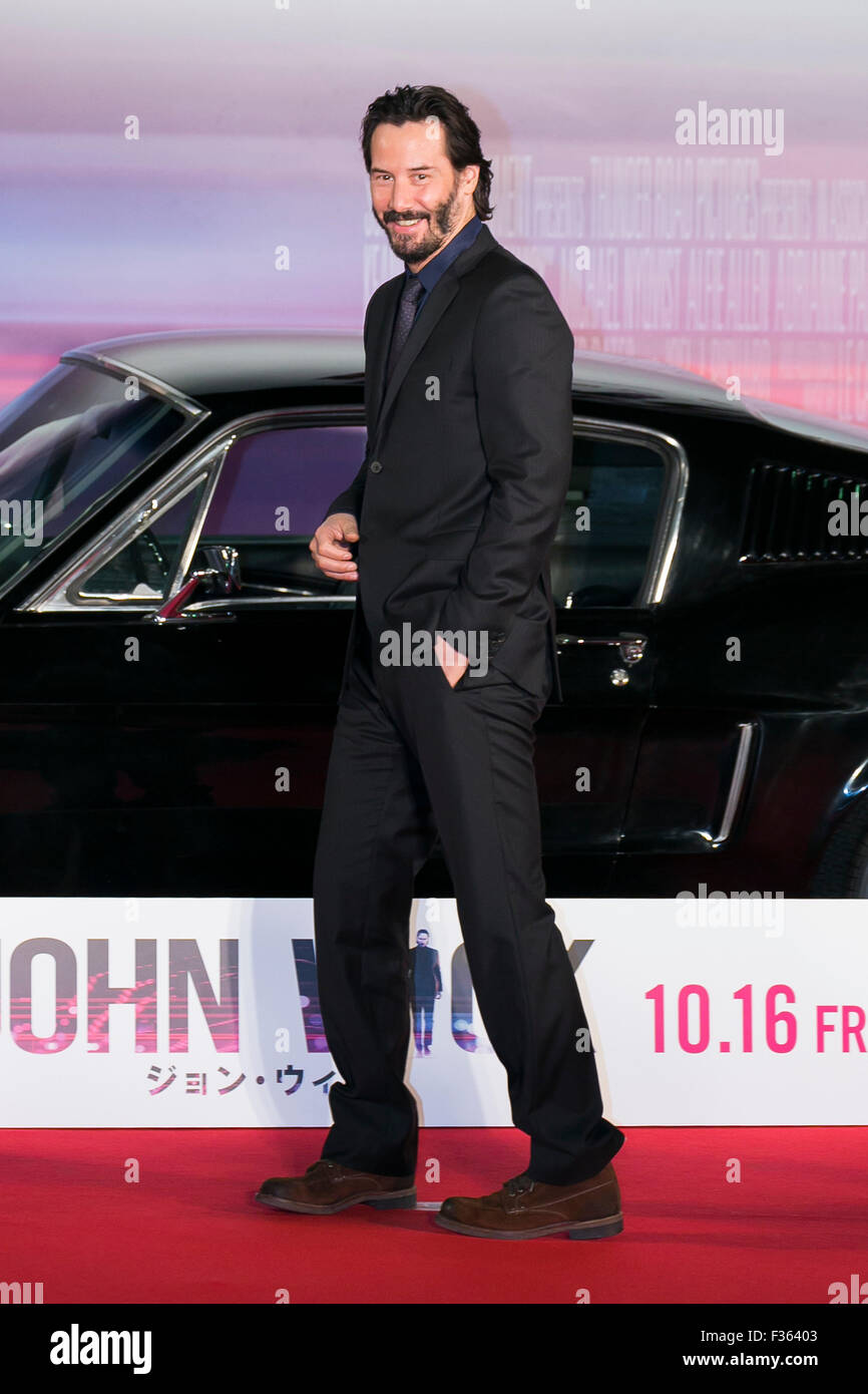Tokyo, Japan. 30th September, 2015. Canadian actor Keanu Reeves poses ...
