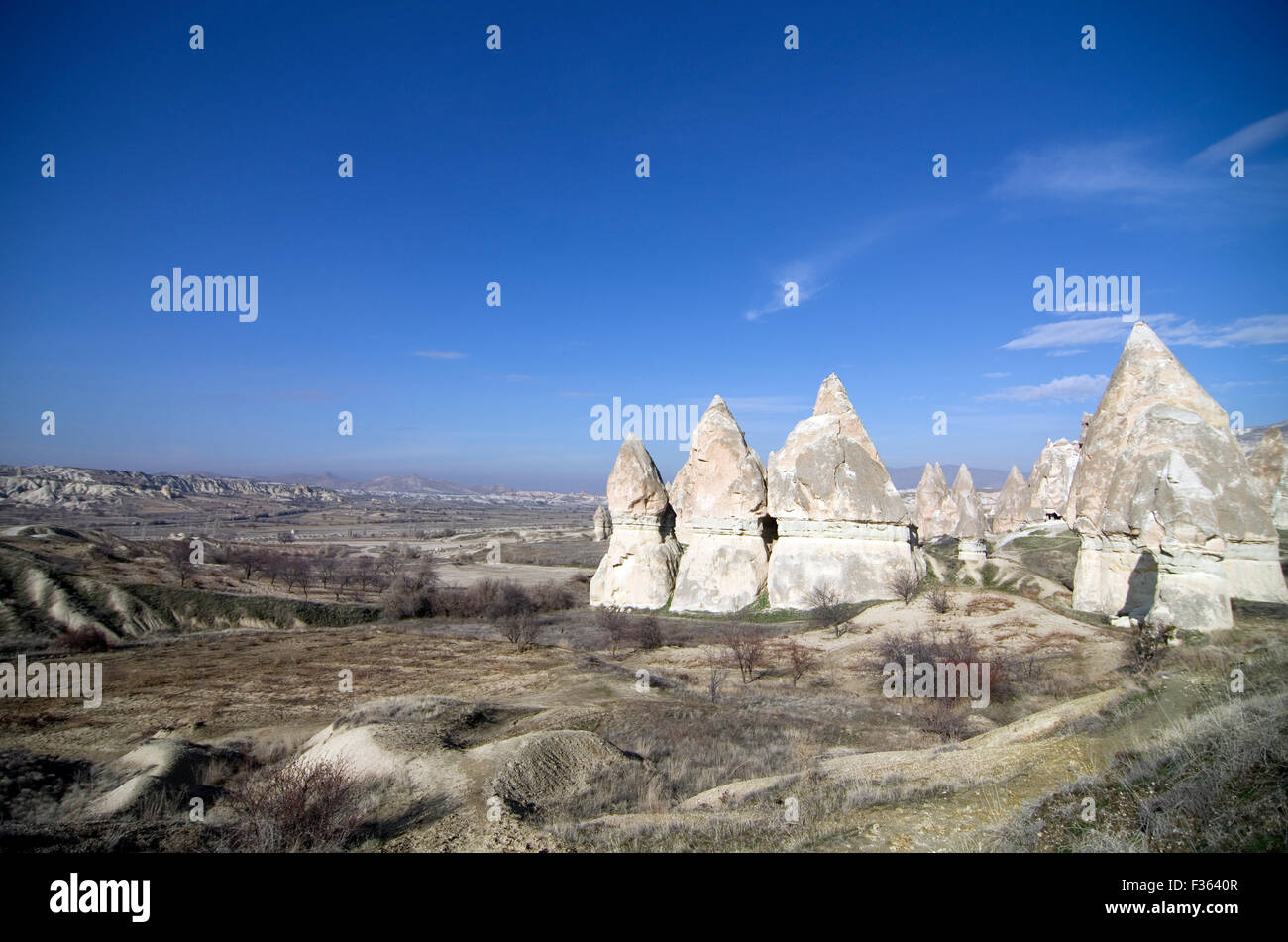 Beautifully surreal landscape in Cappadocia, Central Anatolia, Turkey ...