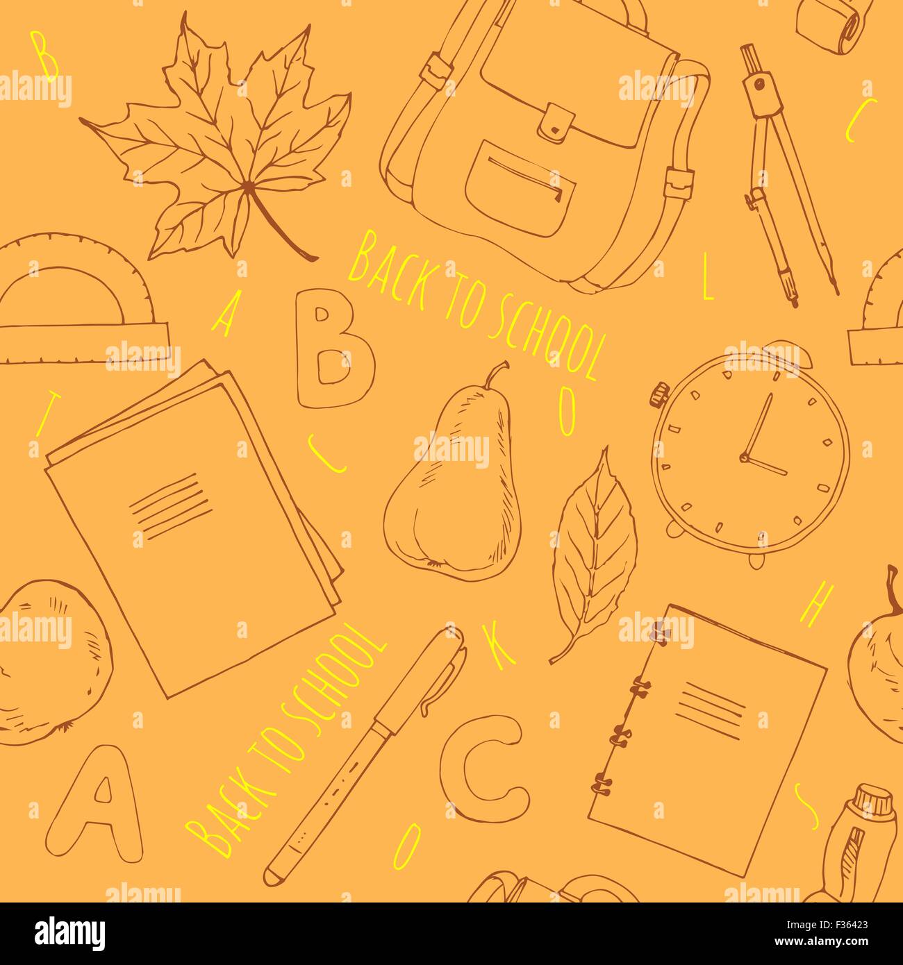 Hand drawn school symbols Stock Vector Image & Art - Alamy