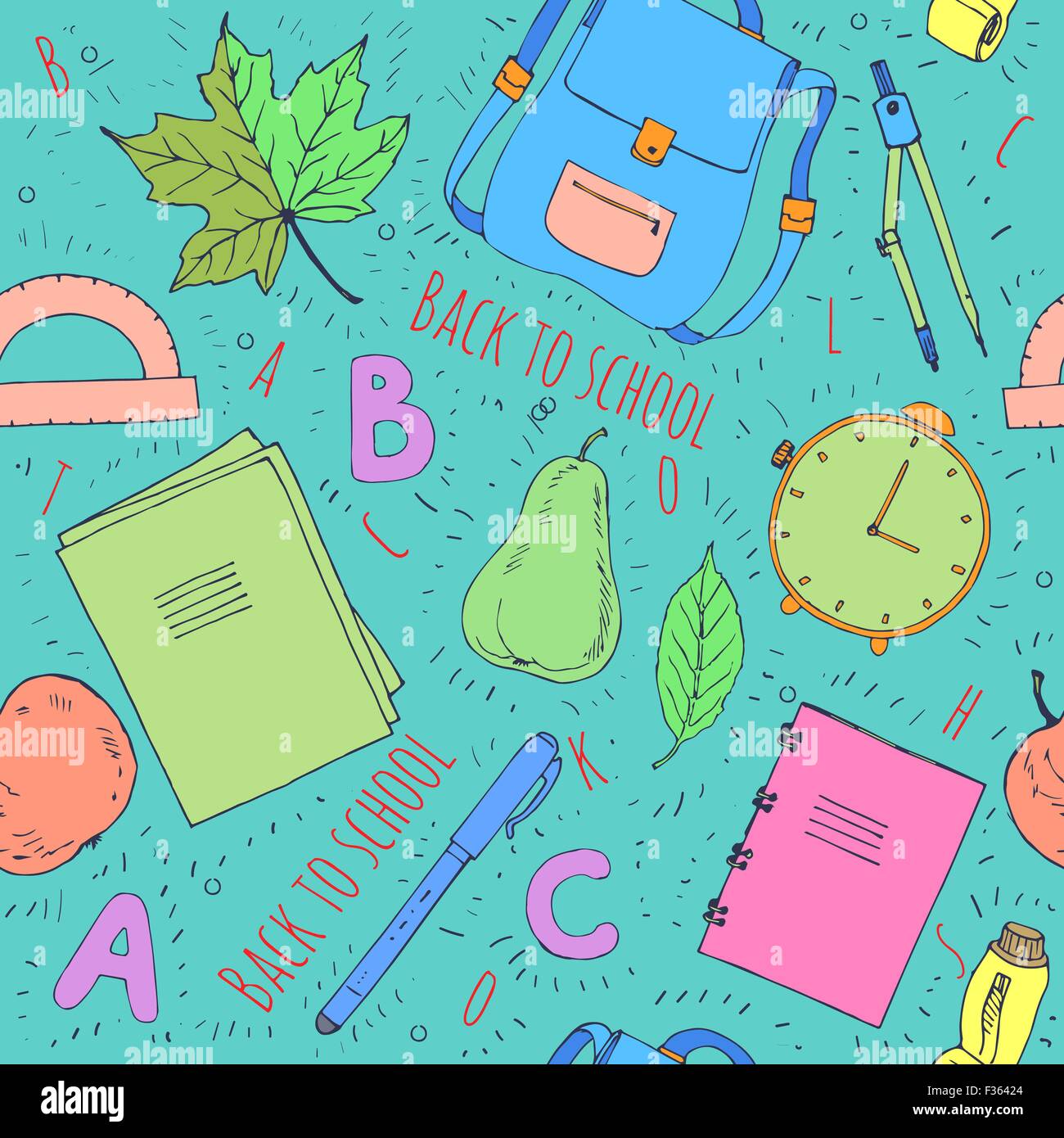 Hand drawn school symbols Stock Vector Image & Art - Alamy