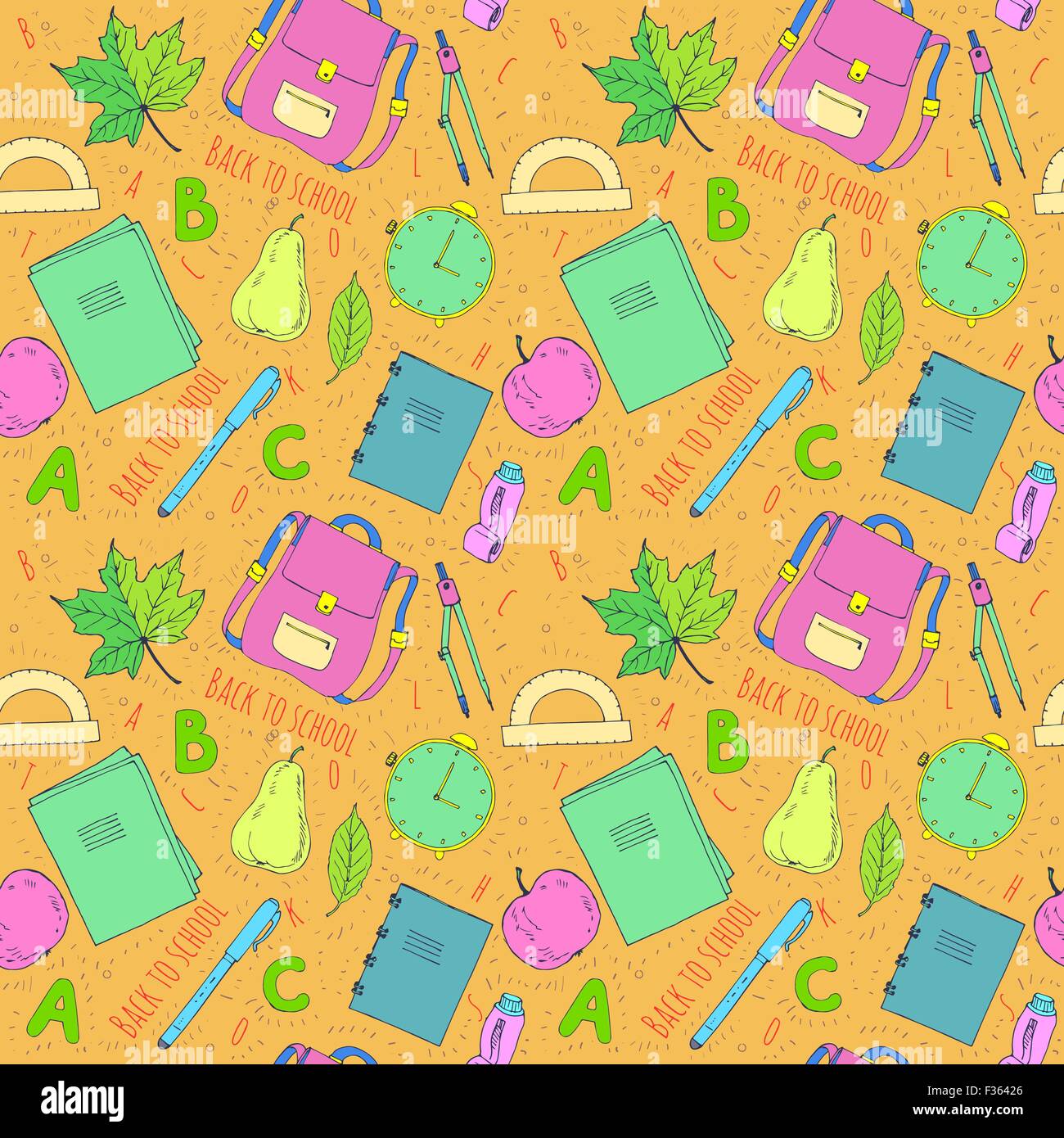 Hand drawn school symbols Stock Vector Image & Art - Alamy