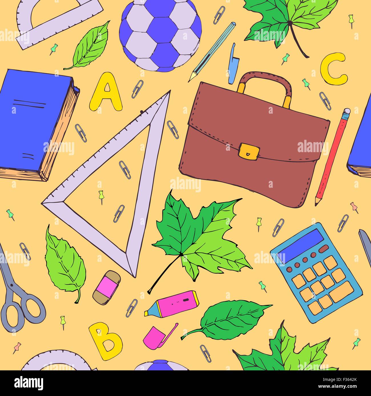 Hand drawn school symbols Stock Vector Image & Art - Alamy