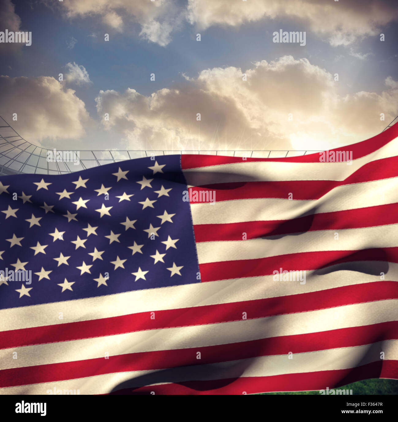 Flag stars stripes waving football hi-res stock photography and images ...