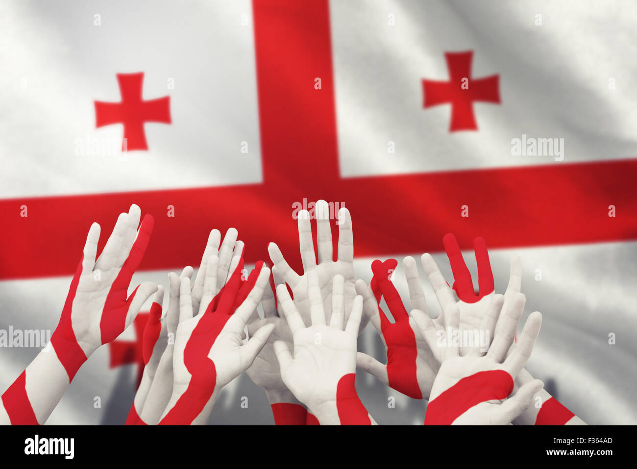 People raising hands hi-res stock photography and images - Alamy
