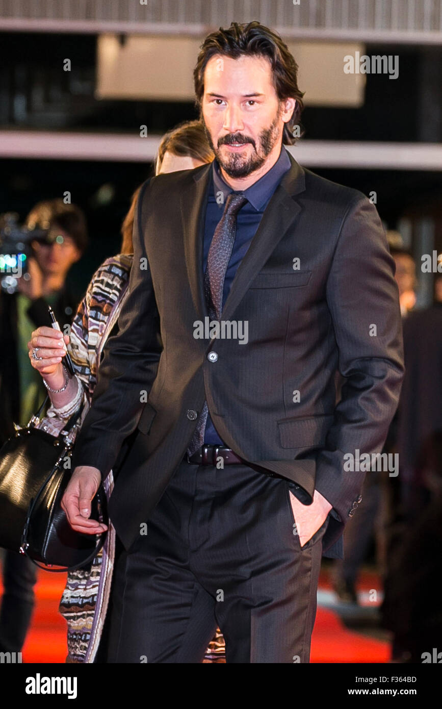 Tokyo, Japan. 30th September, 2015. Canadian actor Keanu Reeves attends ...