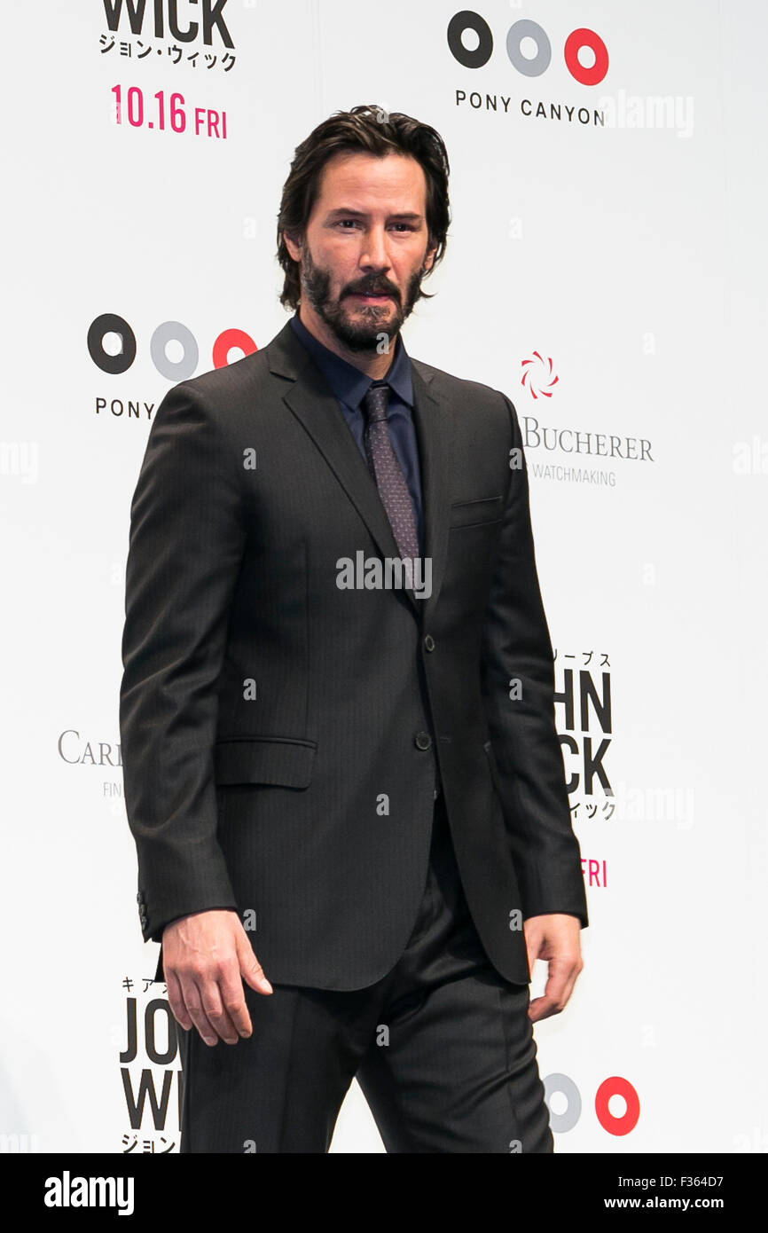 Tokyo, Japan. 30th September, 2015. Canadian actor Keanu Reeves attends ...