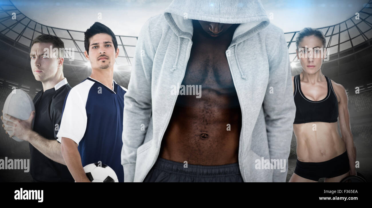 Composite image of fit people Stock Photo - Alamy