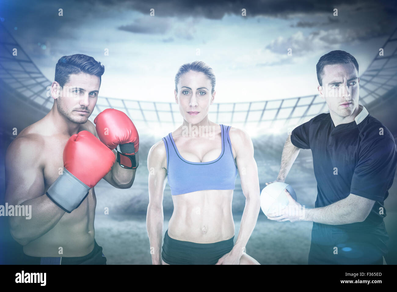 Composite image of fit people Stock Photo - Alamy