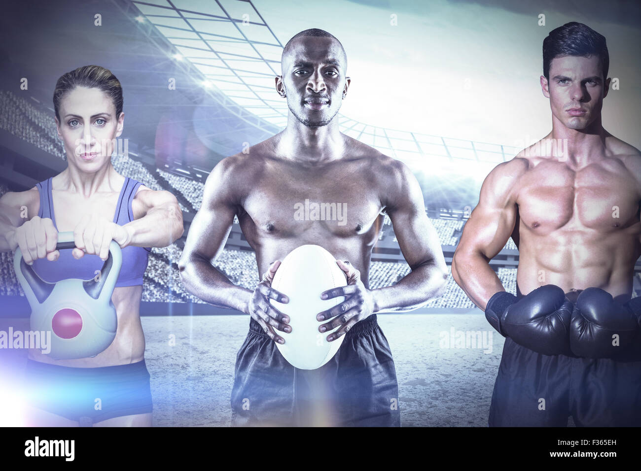 Composite image of fit people Stock Photo - Alamy