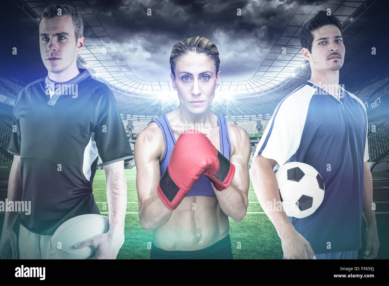 Composite image of fit people Stock Photo - Alamy