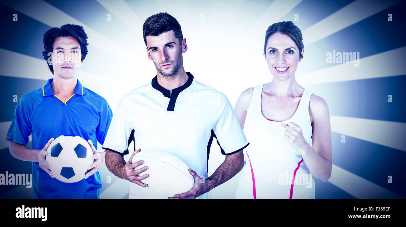 Composite image of fit people Stock Photo - Alamy