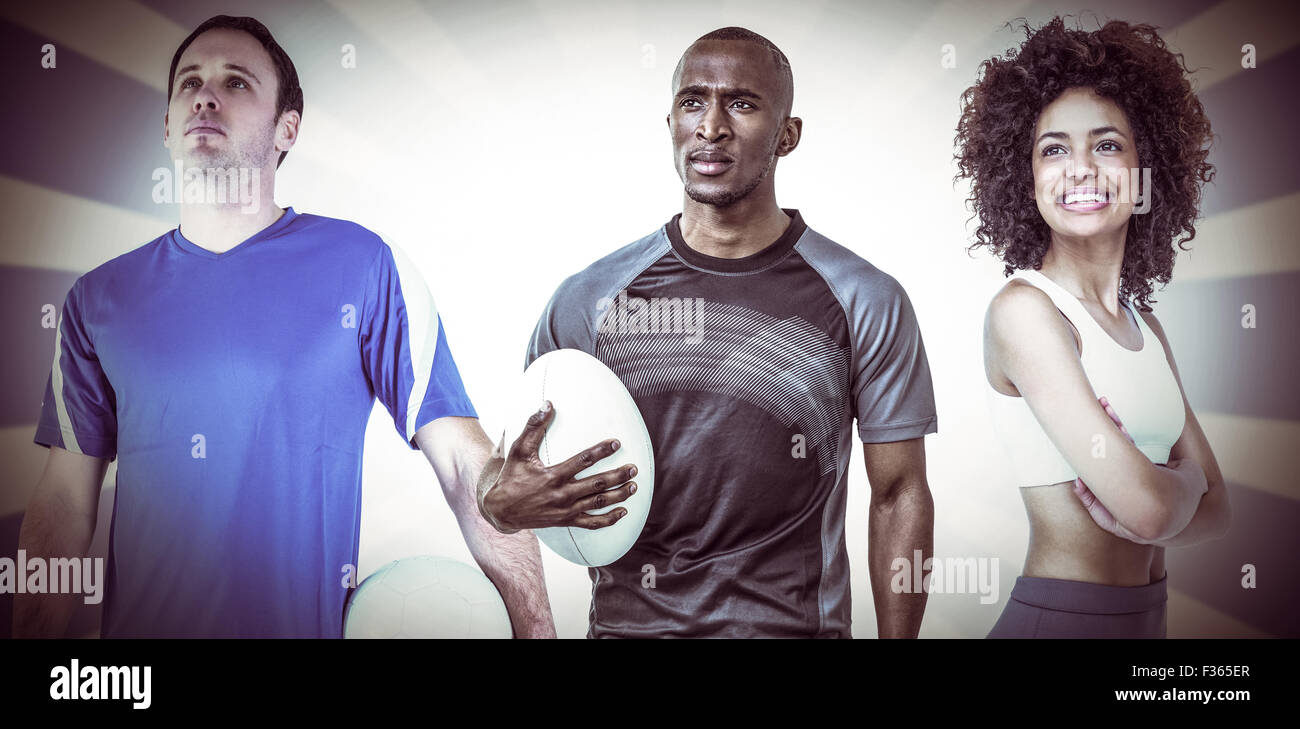 Composite image of fit people Stock Photo - Alamy