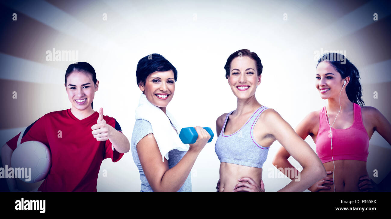 Composite image of fit people Stock Photo - Alamy