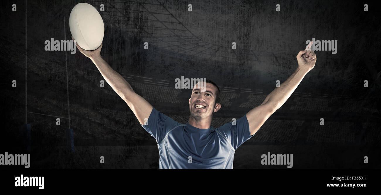 Serious rugby player cheering ball hi-res stock photography and images ...