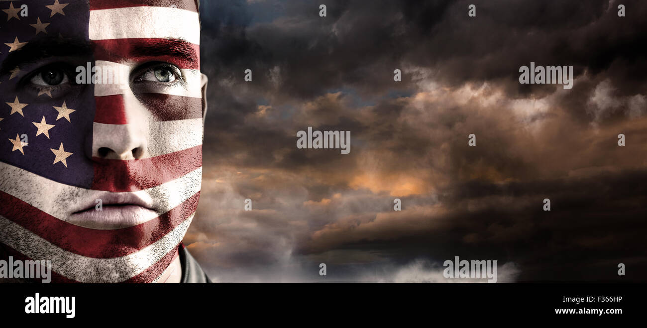 Composite image of usa rugby player Stock Photo - Alamy