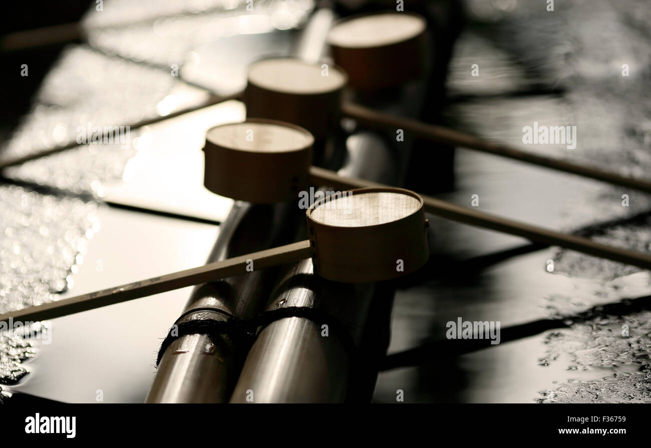 Japan Temple ladles Stock Photo - Alamy