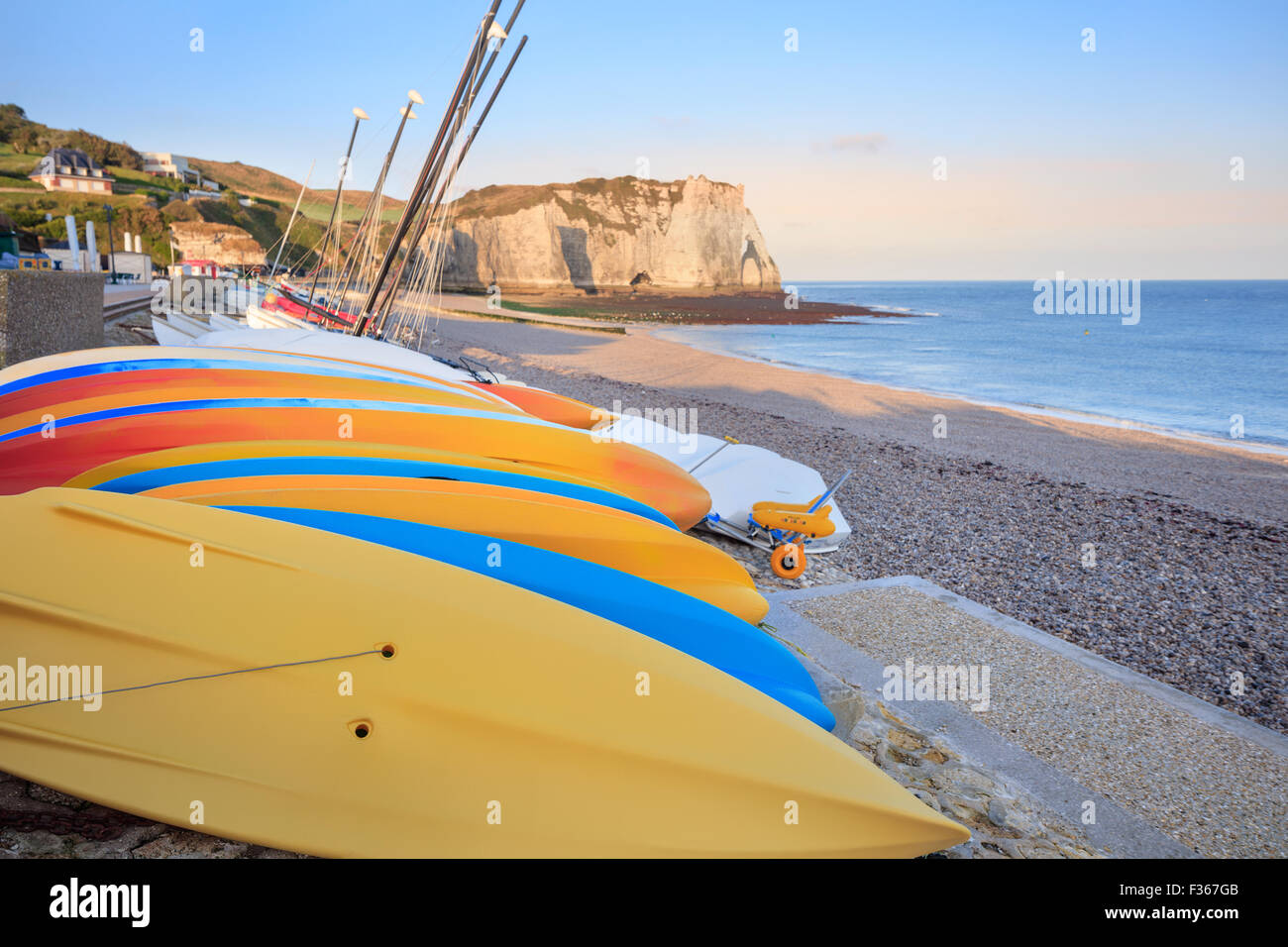 Morning view of Etretat beach, France Stock Photo - Alamy