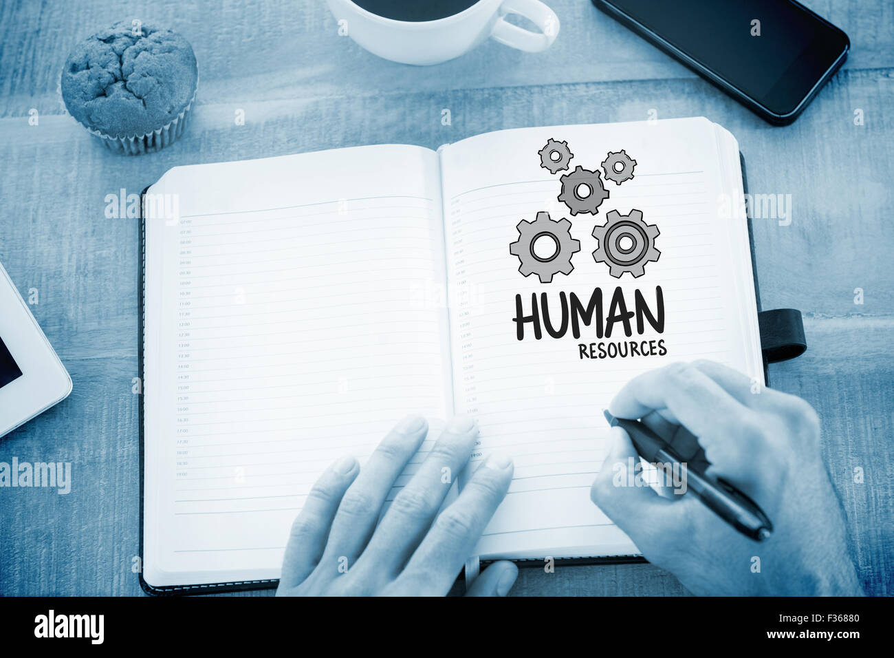 Human resources man writing hi-res stock photography and images - Alamy