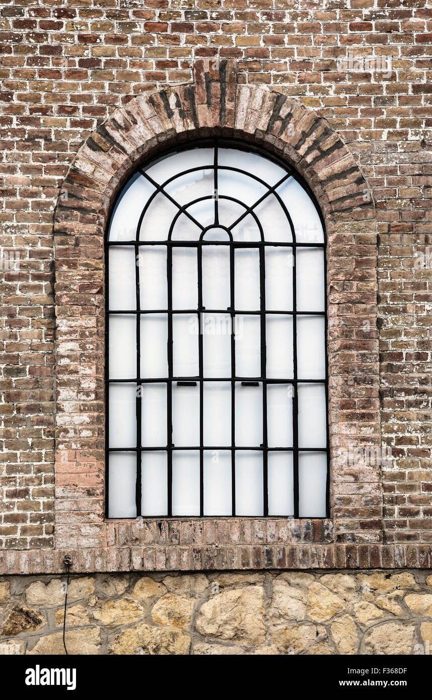 Old barred window. Architectural detail Stock Photo - Alamy