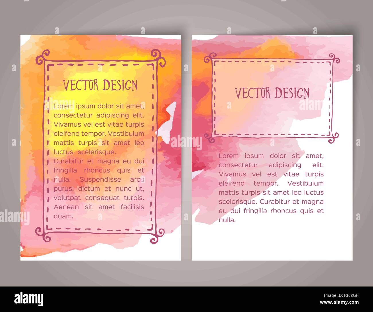 Hand drawn watercolor cards Stock Vector Image & Art - Alamy