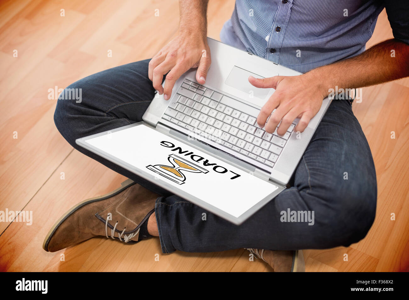 Composite image of loading doodle Stock Photo - Alamy