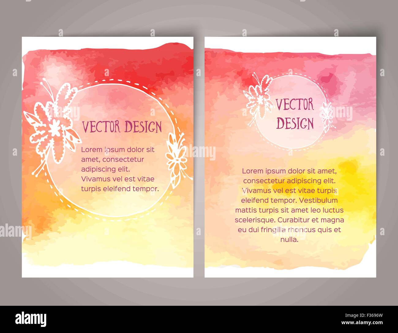 Hand drawn watercolor cards Stock Vector Image & Art - Alamy