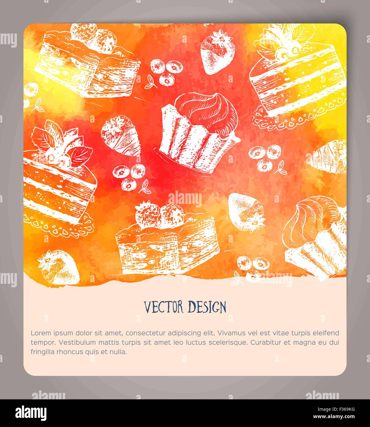 Hand drawn watercolor cards Stock Vector Image & Art - Alamy