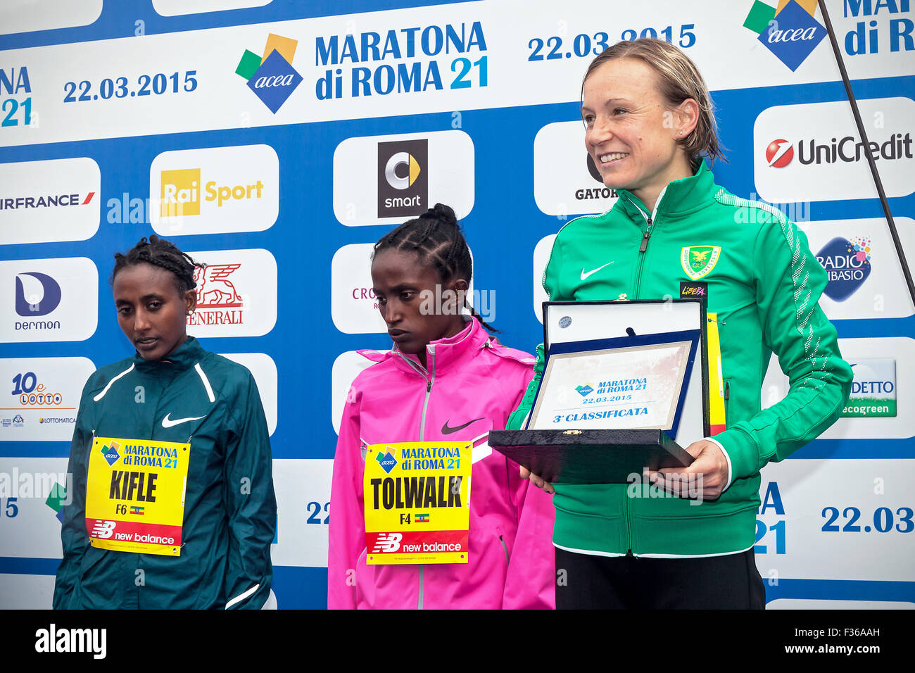 Rome, Italy - March 22, 2015: DEBORAH TONIOLO, third place in the women ...